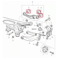 China For Bentley Continental GT, Flying Spur Track Control Arm Bushing Kit OEM 4E0505323P 4E0505323T 4E0505323AC for sale