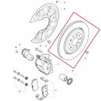 China For Bentley Mulsanne 2011-2020 Rear Brake Rotors x2 OEM 3Y0615601A for sale