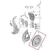 China For Bentley Bentayga Front Brake Rotors X2 OEM 4M0615301AR 4M0615301AJ for sale