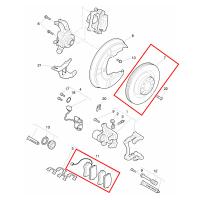 China For Bentley Continental Gt & Flying Spur Front & Rear Brake Pads & Rotors Set OEM 3W0615301K 3W0615301R 3W0698151AA 3W0698151P 3W0698451J 4E0615601L for sale