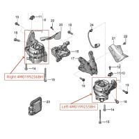 China For Bentley Bentayga W12 Engine Mount Kit With Electrical Sensor OEM 4M0199256BH 36A199256 4M0199255BH 36A199255 for sale