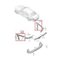 China For Bentley Flying Spur 2020 Outside Rear Left & Right Bumper Bracket OEM 3SE807023 3SE807023A 3SE807024 3SE807024A for sale