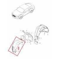 China For Bentley Continental GT Front Right Fender Liner OEM 3W8809958E for sale