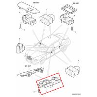 China For Bentley Continental Gt Gtc Left Driver Power Master Window Switch OEM 3W3959857C 3W3959857D for sale