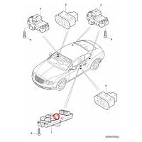 China For Bentley Continental GT GTC Power Window Switch Button (Button 4) OEM 3W3959857C 3W3959857D for sale