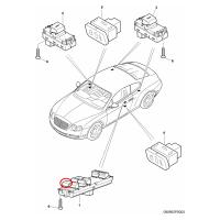 China For Bentley Continental GT GTC Power Window Switch Button (Button 5) OEM 3W3959857C 3W3959857D for sale