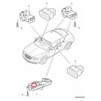 China For Bentley Continental GT GTC Power Window Switch Button (Button 6) OEM 3W3959857C 3W3959857D for sale