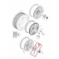 China For Bentley Continetal GT 5 Spoke Silver Wheel Cap Decorative Cover OEM 3W0601171 3W0601171E 3W0601171H for sale