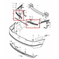 China For Bentley Continental GT GTC Supersports 2016-2019 Rear Left & Right Bumper Center Bracket OEM 3W3807863F 3W3807863G 3W3807864F 3W3807864G for sale