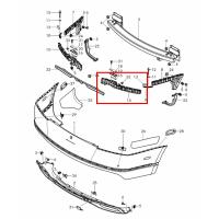 China For Bentley Continental GT GtC Supersports 2016-2019 Rear Right Bumper Center Bracket OEM 3W3807864F 3W3807864G for sale