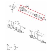 China For Bentley Continental Generation 6.0T 2004-2012 Rear Left & Right Drive Shaft Axle OEM 4E0501203A for sale
