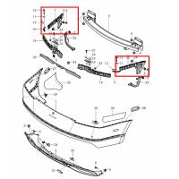 China For Bentley Continental GT GTC Supersports 2016-2019 Rear Left & Right Bumper Bracket OEM 3W3807393E 3W3807393F 3W3807394E 3W3807394F for sale