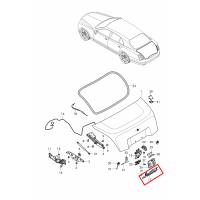 China For Bentley Flying Spur Mulsanne Continental GT 2014-2019 Trunk Lid Lock Latch Rear Trunk Hatch Deck Lid OEM 4H0827383A 4H0827383 for sale