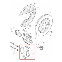 China For Bentley Mulsanne (2011+) Rear Brake Pad Kit + FREE SENSOR OEM 3Y0698451 3Y0698451B for sale