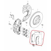 China For Bentley Mulsanne Front & Rear Brake Pad + FREE SENSOR Kit OEM 3Y0698151B 3Y0698151C 3Y0698451 3Y0698451B for sale