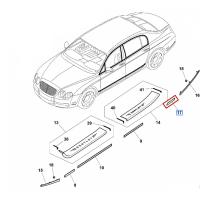 China For Bentley Continental Flying Spur 2009-2012 Rear Left & Right Car Door Plating Strip OEM 3W5853535A 3W5853536A for sale