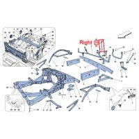 China For Ferrari 458 Italy Spider Rear Bumper Mounting Bracket Right OEM 85732700 for sale