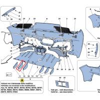 China For Ferrari 458 Diffuser Internal Fins (No.2) OEM 81373310 for sale