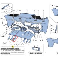 China For Ferrari 458 Diffuser Internal Fins (No.3) OEM 81373310 for sale