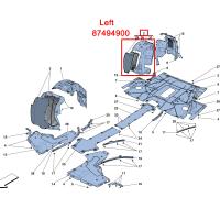 China For Ferrari 488 GTB Spider Rear LH Wheelhouse Fender Liner Arch OEM 87494900 for sale