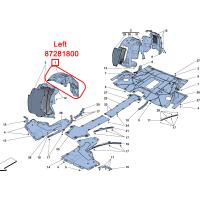 China For Ferrari 488 GTB Spider Front LH Wheelhouse Fender Liner Arch OEM 87281800 for sale