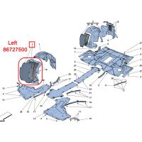 China For Ferrari 488 GTB Spider Front LH Wheelhouse Fender Liner Arch OEM 86727500 for sale