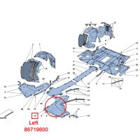 China For Ferrari 488 GTB Spider Front LH Underbody Shield OEM 86719600 for sale