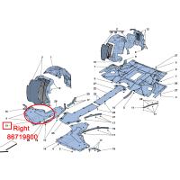 China For Ferrari 488 GTB Spider Front RH Underbody Shield OEM 86719800 for sale