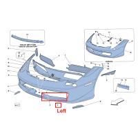 China For Ferrari 458 Italia Spider Front Bumper Left Wing Spoiler OEM 81762010 for sale