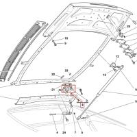 China For Ferrari F430 360 Front Left & Right Engine Hood Hinge OEM 64877500 64877600 for sale