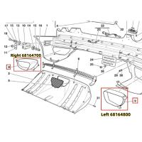 China For Ferrari F430 Left & Right Rear Bumper Tail Pipe Spacer OEM 68164800 68164700 for sale