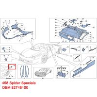 China For Ferrari 458 Spider Speciale Fender Shield Badge Emblem OEM 82746100 for sale