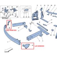 China For Ferrari 458 Front Left & Right Bumper Inner Iron Outer Bracket Radiator Fastening Bracket OEM 82981900 82982000 for sale