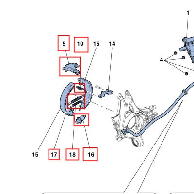 China For Ferrari 458 488 F12 California Hand Brake Repair Kit OEM 186572 240947 243123 240952 254156 for sale