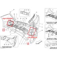 China For Ferrari California Left & Right Exhaust Tailpipe Trim Hood Exhaust Grill OEM 80666700 80666800 for sale