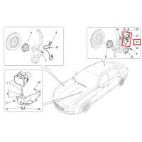 China For Maserati Levante Quattroporte M156 Ghibli 2017- Rear Wheel Speed ABS Sensor OEM 670035289 for sale