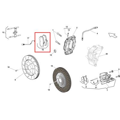 China For Lamborghini Gallardo 670/ LP570-4 Rear Brake Pads OEM 420698451B for sale