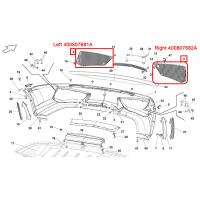 China For Lamborghini Gallardo Lp550 Lp560 Front Left Bumper Grill Grid Air Intake Grille OEM 400807681A for sale