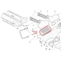 China For Lamborghini Gallardo Air Filter Cleaner Cartridge OEM 07L133843 for sale