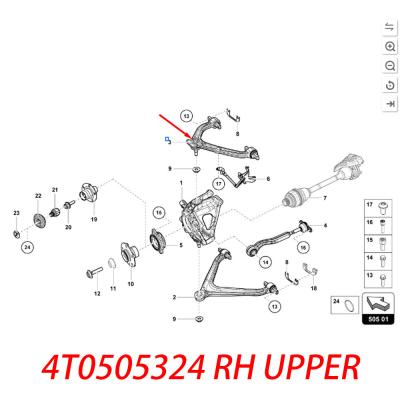 China For Lamborghini Huracan Rear RH Upper Control Arm OEM 4T0505324 for sale