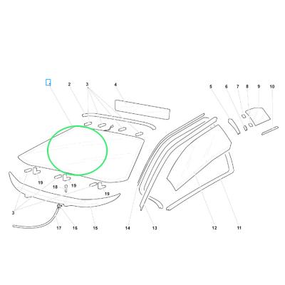 China For Lamborghini Murcielago Front Windshield OEM 418845011 for sale
