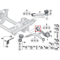 China For Rolls-Royce RR1 Phantom Front Lower Straight Arm Bushing OEM 31122180523 for sale