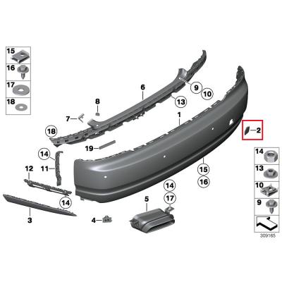 China For Rolls Royce Ghost Rear Left & Right Bumper Trim Moulding OEM 51127238254 51127238392 51127238253 51127238391 for sale