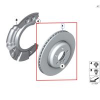 China For Rolls Royce Ghost Front Brake Rotors Set x 2 OEM 34116786631 34116786632 for sale