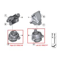 China For Rolls-Royce Wraith RR5 2013-2017 Ghost A Pair Of Auto Engine Support Mount OEM 22116852147 22116852148 for sale