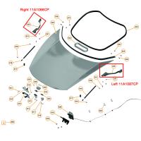 China For McLaren MP4-12C 650S Left & Right Trunk Lid Hinge OEM 11A1086CP 11A1087CP for sale