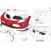 China 1Pair For Ferrari F8 Front Left Right Bumper Grille OEM 883391 883385 for sale
