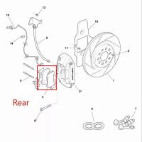 China For Aston Martin BD9 Fraont & Rear Brake Pad Kit + Free Sensor OEM 7G43-2C562-AA 7G43-2D007-AA for sale