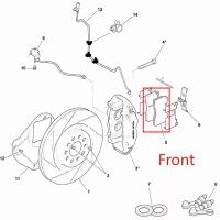 China For Aston Martin BD9 Fraont & Rear Brake Pad Kit + Free Sensor OEM 7G43-2C562-AA 7G43-2D007-AA for sale