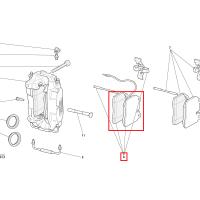 China For Maserati Quattroporte & Ferrari 430 F430 Front Brake Pads OEM 70001085 for sale